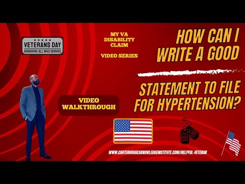 My VA Disability Claim: How to Write a Good Statement for Hypertension