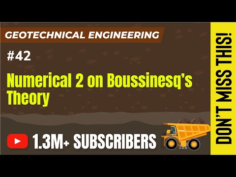 Numerical 2 on Boussinesq's Theory - Stress Distribution in Soils - Foundation Engineering GATE ...