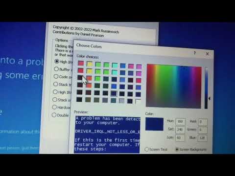 Not My Fault BSOD Color Test
