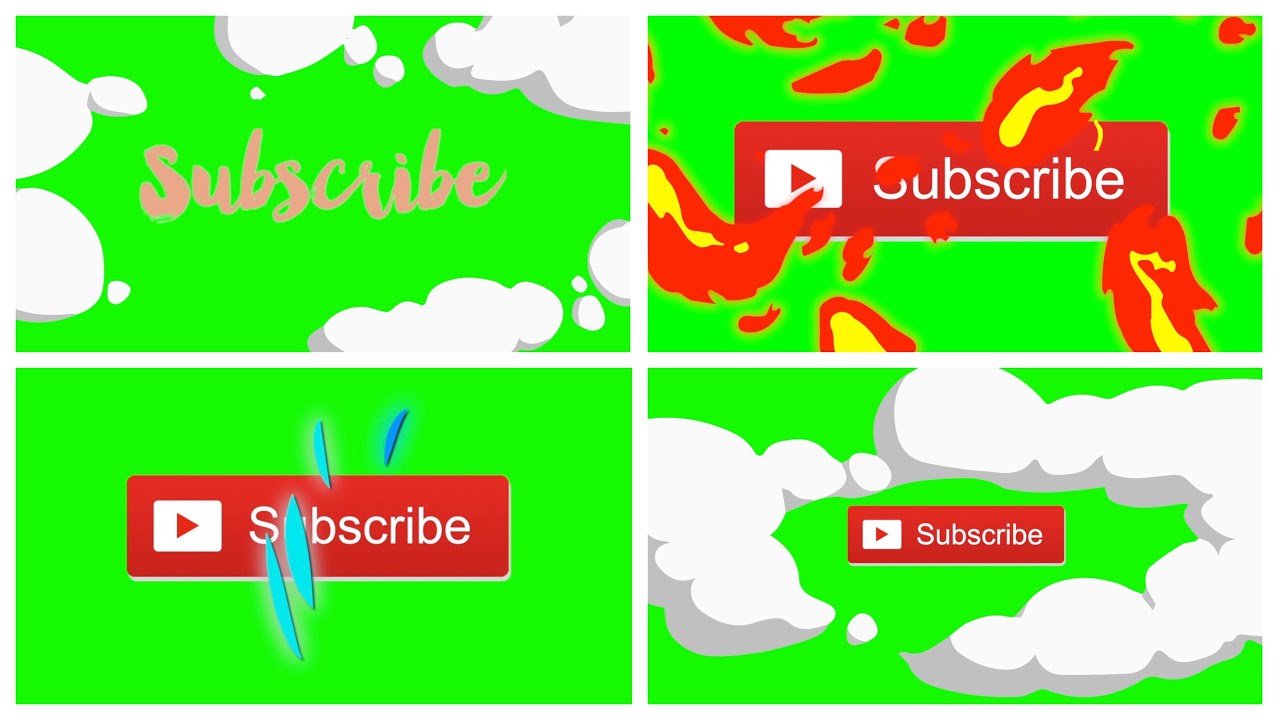 Animated YouTube Subscribe Button Green Screen Pack! (Free Download)
