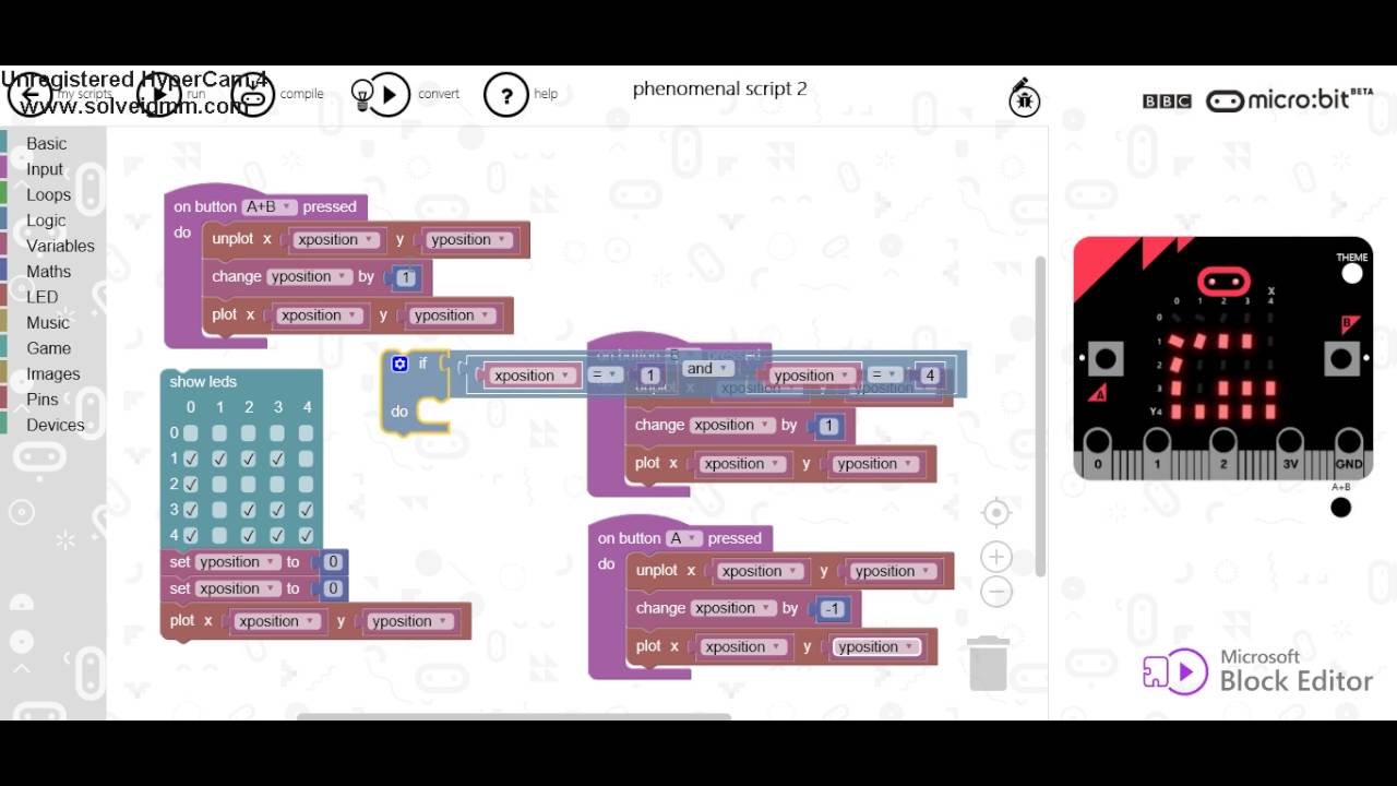 BBC Microbit: - Simple Maze Game