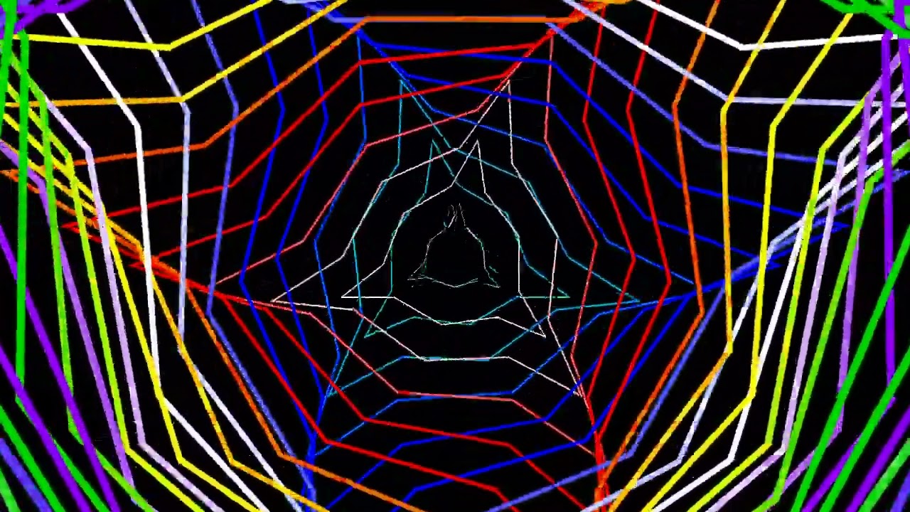 ABSTRACT LINES TRIANGLES RAINBOW for