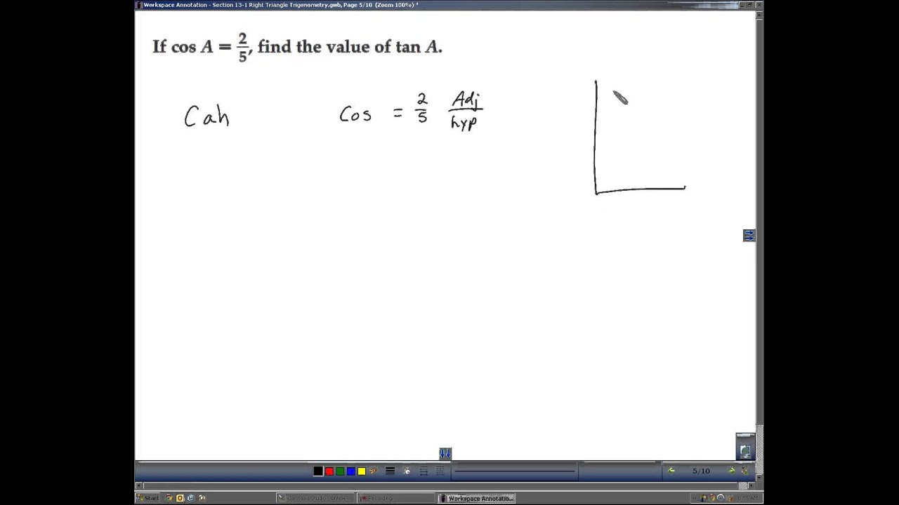 Algebra 2 Section 13-1 Right Triangle Trigonometry