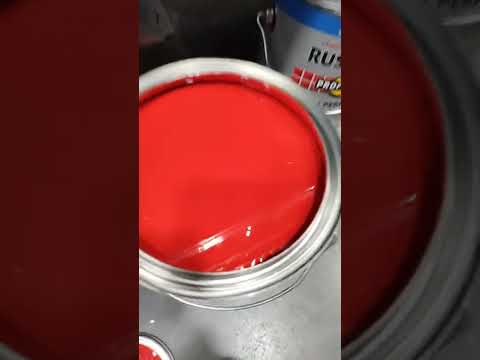 the difference between Rust-Oleum safety red and sunrise red is subtle but noticeable