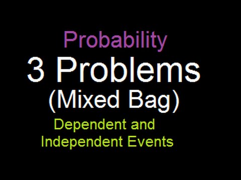 Probability – mixed bag of problems – Mathssmart