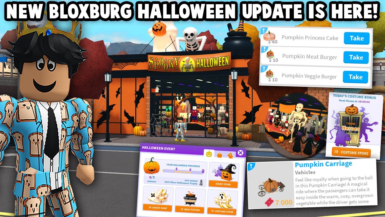 THE BLOXBURG HALLOWEEN UPDATE IS HERE! NEW SUSAN STORE, VEHICLE, GHOST POTION QUEST AND MORE!