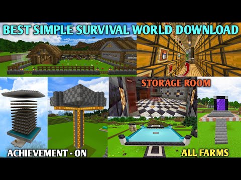 Best Survival World For Minecraft Pocket Edition 1.21 || Best Survival World Download Link