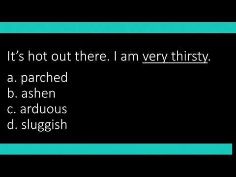 Alternative Words for "Very" Quiz