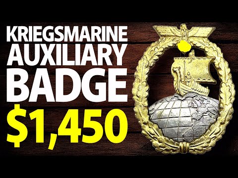 $1,450 | WW2 German Navy Kriegsmarine Auxiliary Cruiser War Badge | Military Antiques Toronto