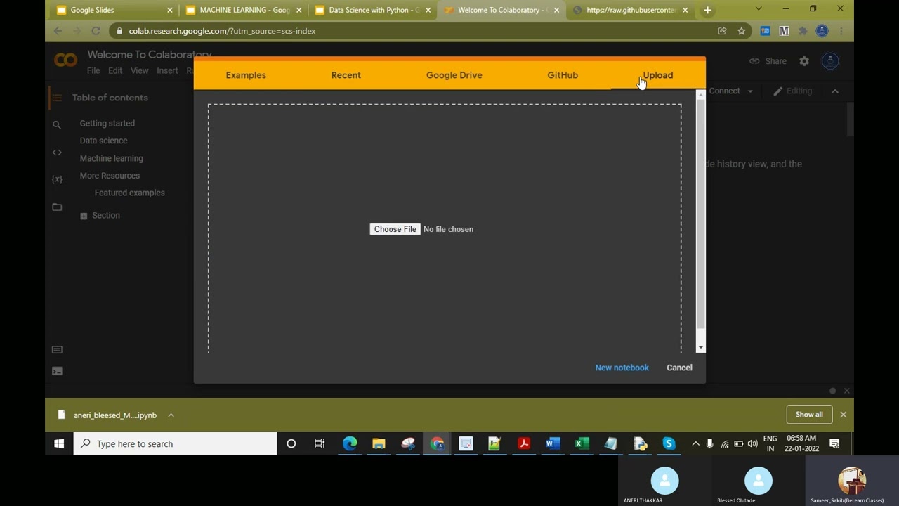 Github Script to Google Colab