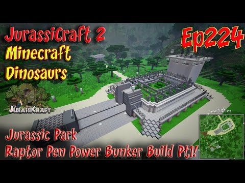 Jurassic Park Raptor Pen and Bunkers Minecraft Project