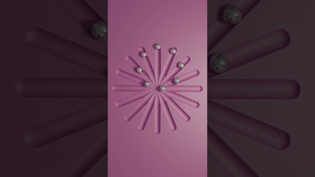 Rolling Balls in Circular Motion | Seamless Loop Animation #loopanimation #3dloop #motionloop