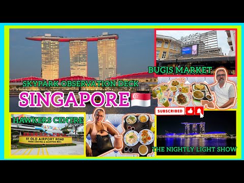 📍SINGAPORE🇸🇬! HAWKERS CENTRE! BUGIS MARKET! THE NIGHTLY LIGHT SHOW MARINA BAY SANDS! Car'sVlog