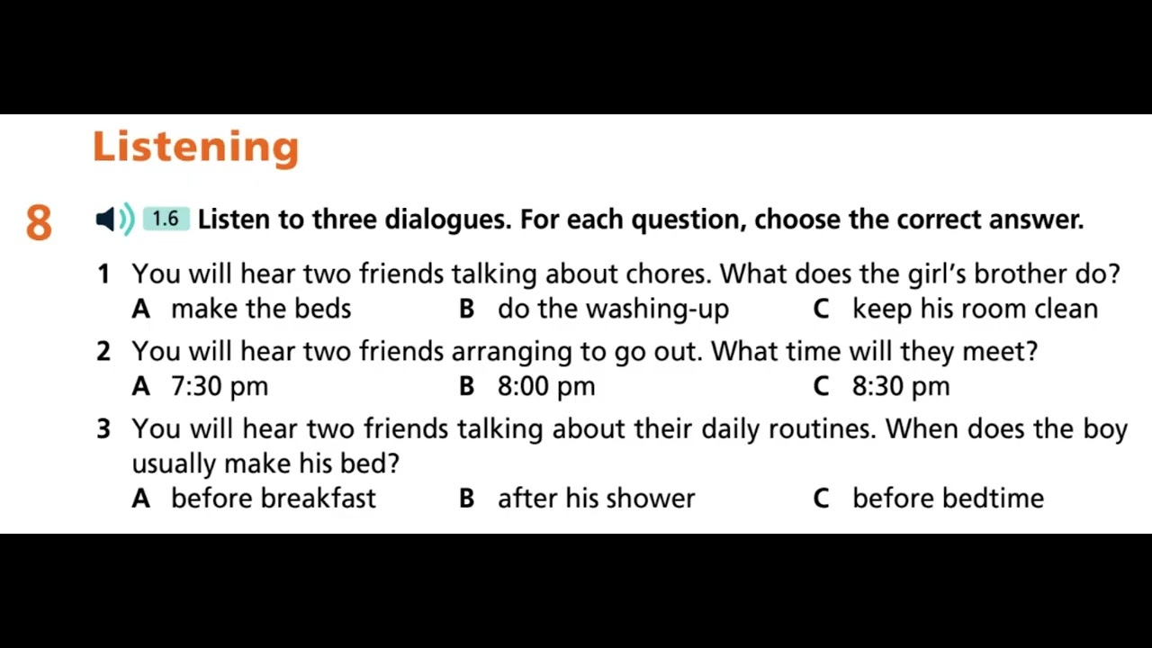 Righ On! 4 - Module 1 - Lesson 1F: Skills- Exercise 8 - page 21 - Student Book