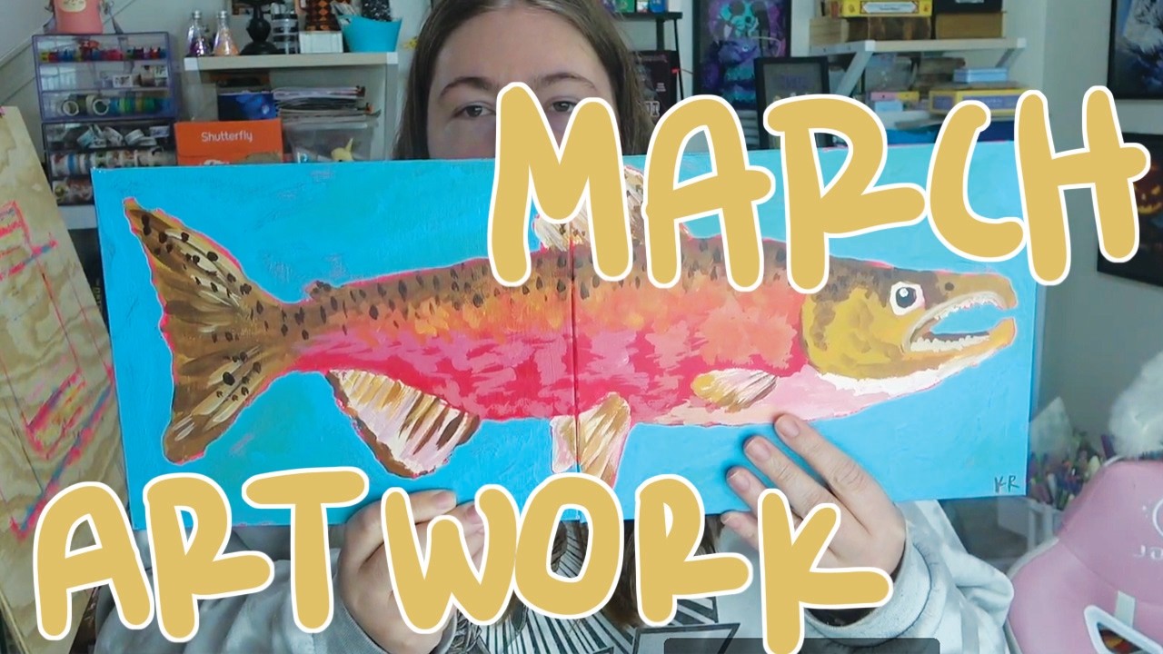 Everything I Painted in March | Acrylic Paintings, Sketchbook Pages & Art Recap