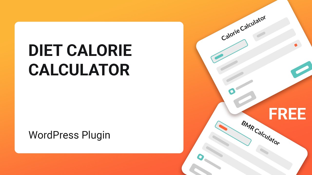 WP Diet Calorie Calculator Free WordPress plugin. BMR Calculator. Macro Calculator