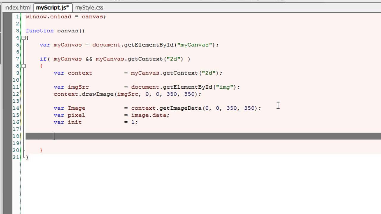 Manipulating Raw Pixel Data in Canvas: HTML5