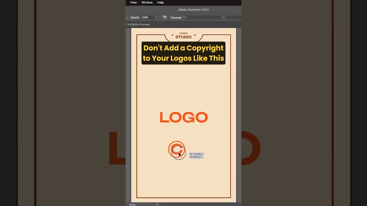 How to properly add the Copyright symbol to your Logos #illustratortips #illustratortutorials