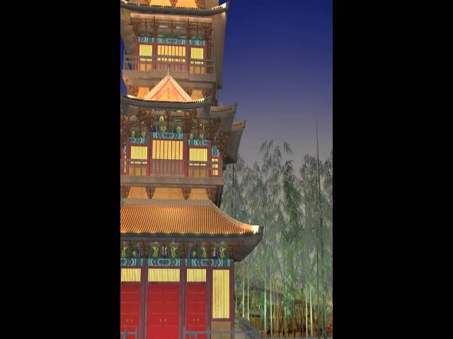 China Temple lighting 2 3D Model - FlatPyramid