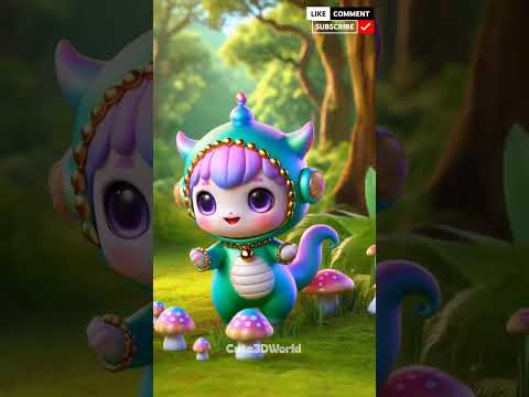 Meet the Galaxyโs Cutest Alien Creature ๐ฝ๐ | 3D Cartoon Fun! #cute #alien #trending #adorable