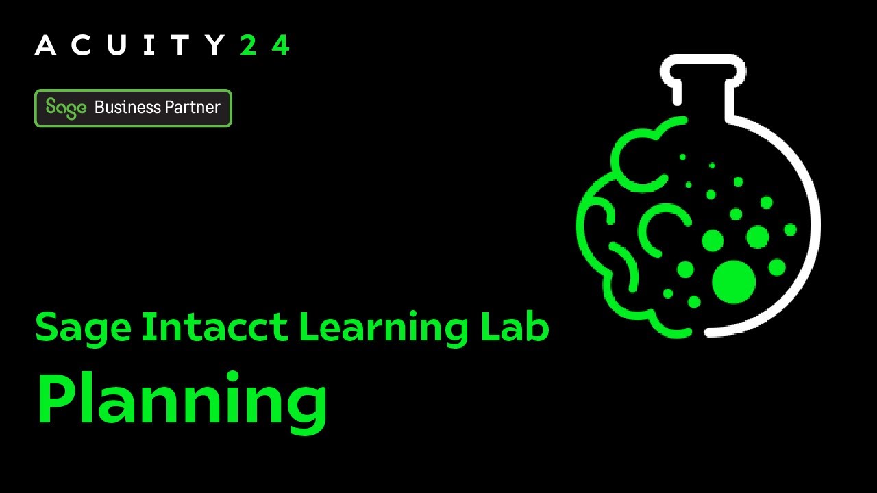 Sage Intacct Learning Lab – Planning