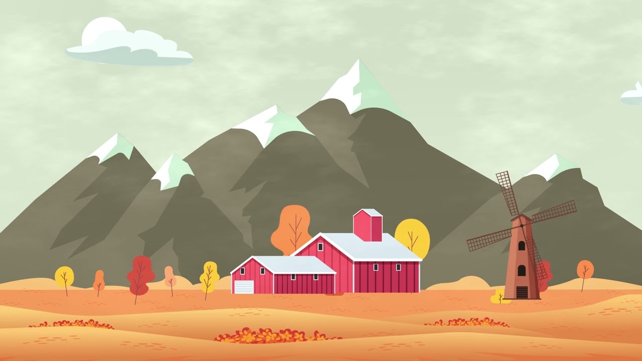 Free Mountain Scenery Background l Vector Mountains Animation | Free Background Animations