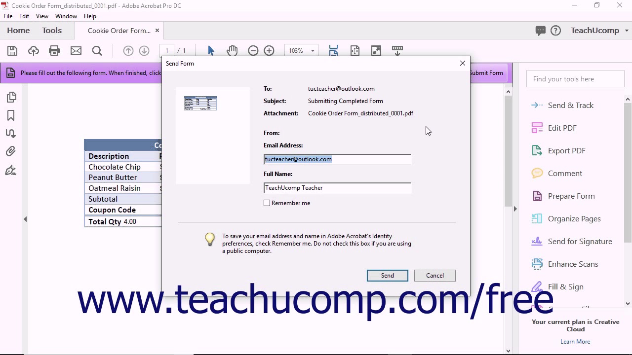 Acrobat Pro DC Tutorial Responding to a Form - Adobe Acrobat Pro DC Training Tutorial Course