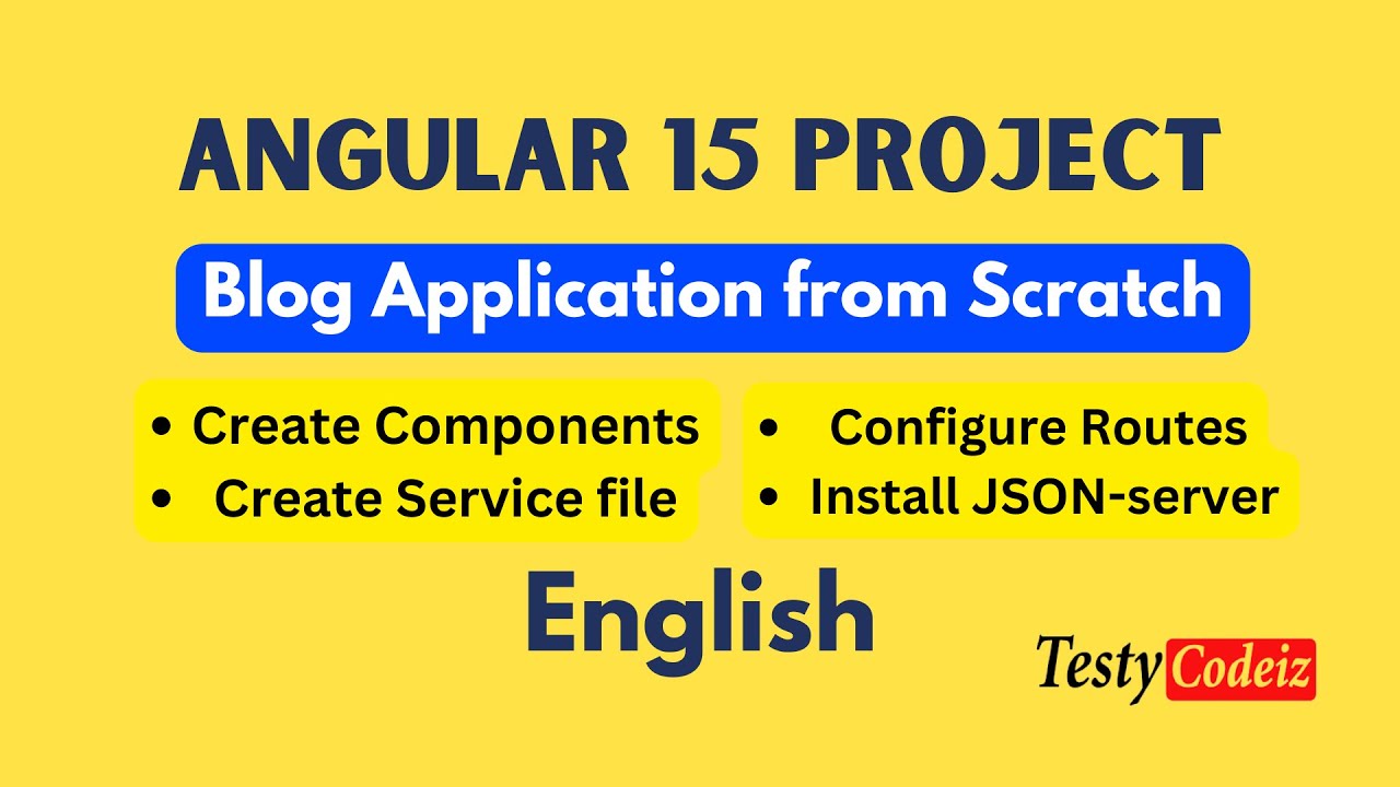 Angular 15 blog Project using Bootstrap, Blog Application from scratch in Angular with testycodeiz