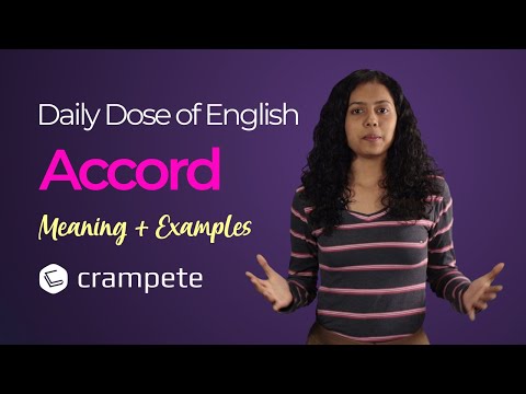 DailyDose English - Accord Meaning - Verbal Lesson