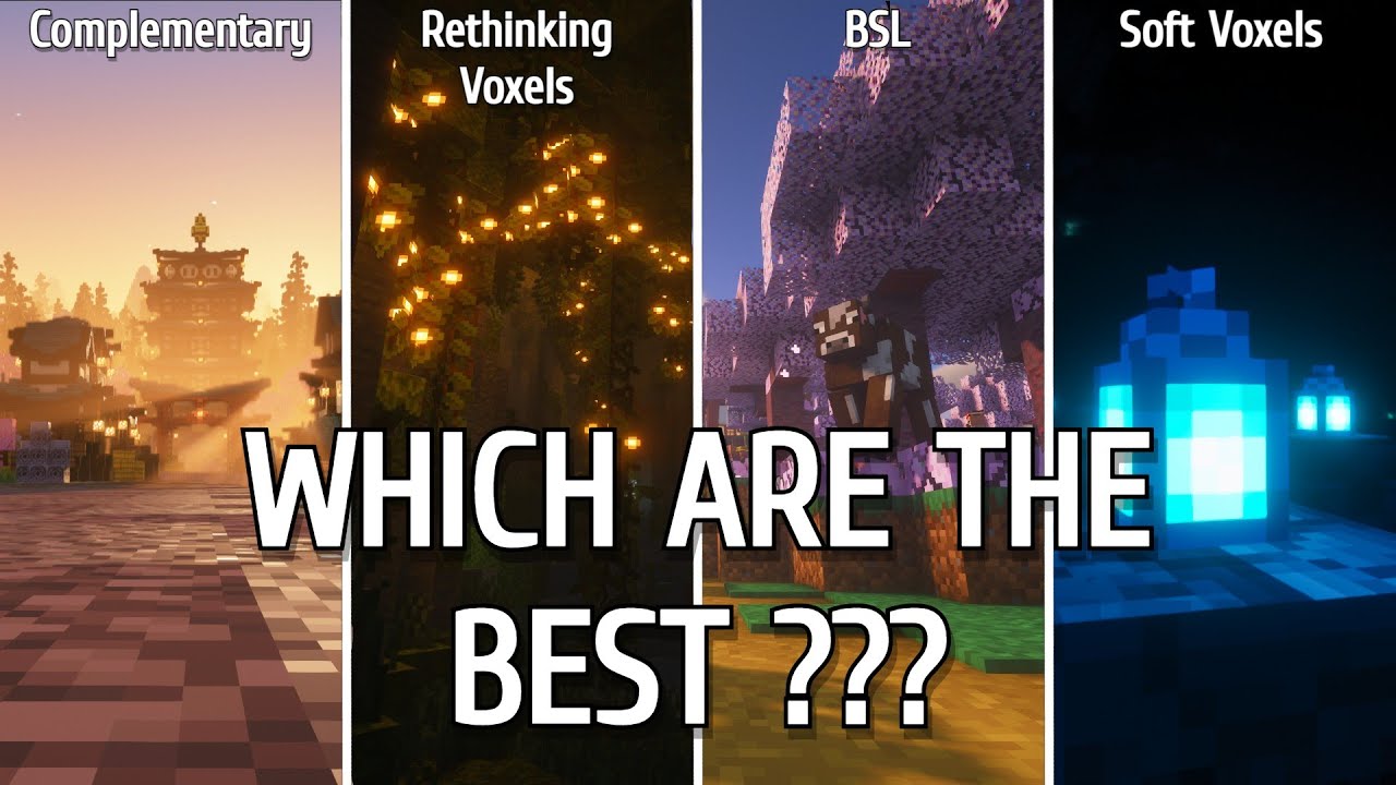 TOP Minecraft Shaders | Best 1.20 Shaders Comparison | BSL, Complementary, Soft/Rethinking Voxels