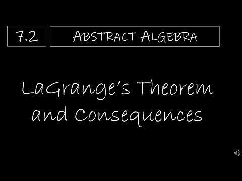 Lagrange's Theorem Video Lecture - Mathematics Optional Notes for UPSC