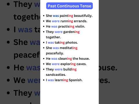 Past Continuous Tense #tenses #englishgrammaer #examples