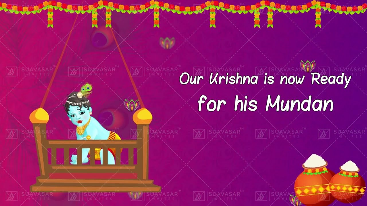 Exclusive Mundan Ceremony Invitation Video || MUV01