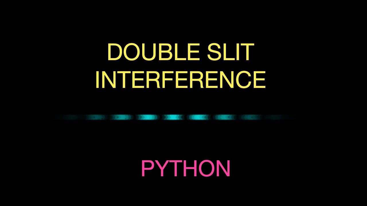 Double Slit Intensity Pattern with Python