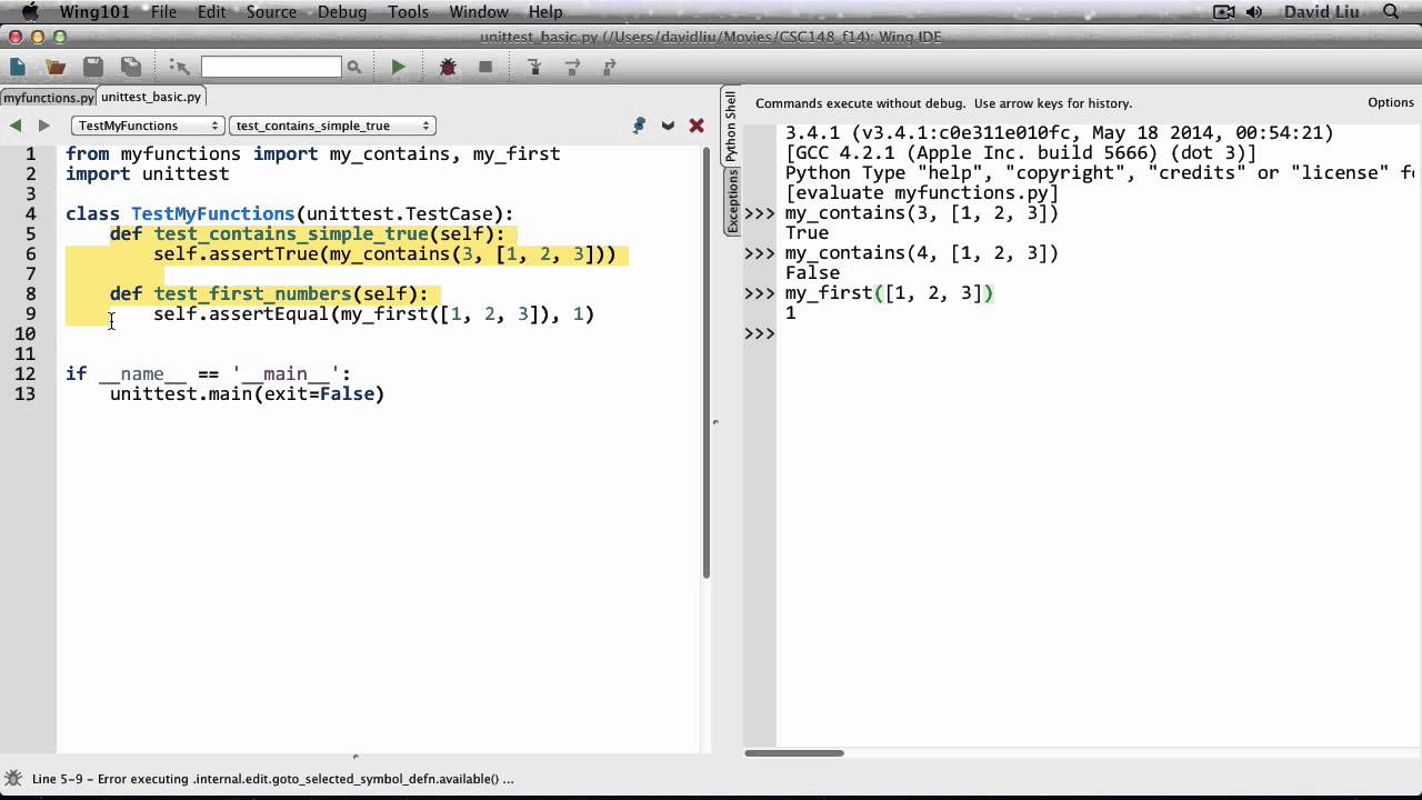 Unittest - Getting Started