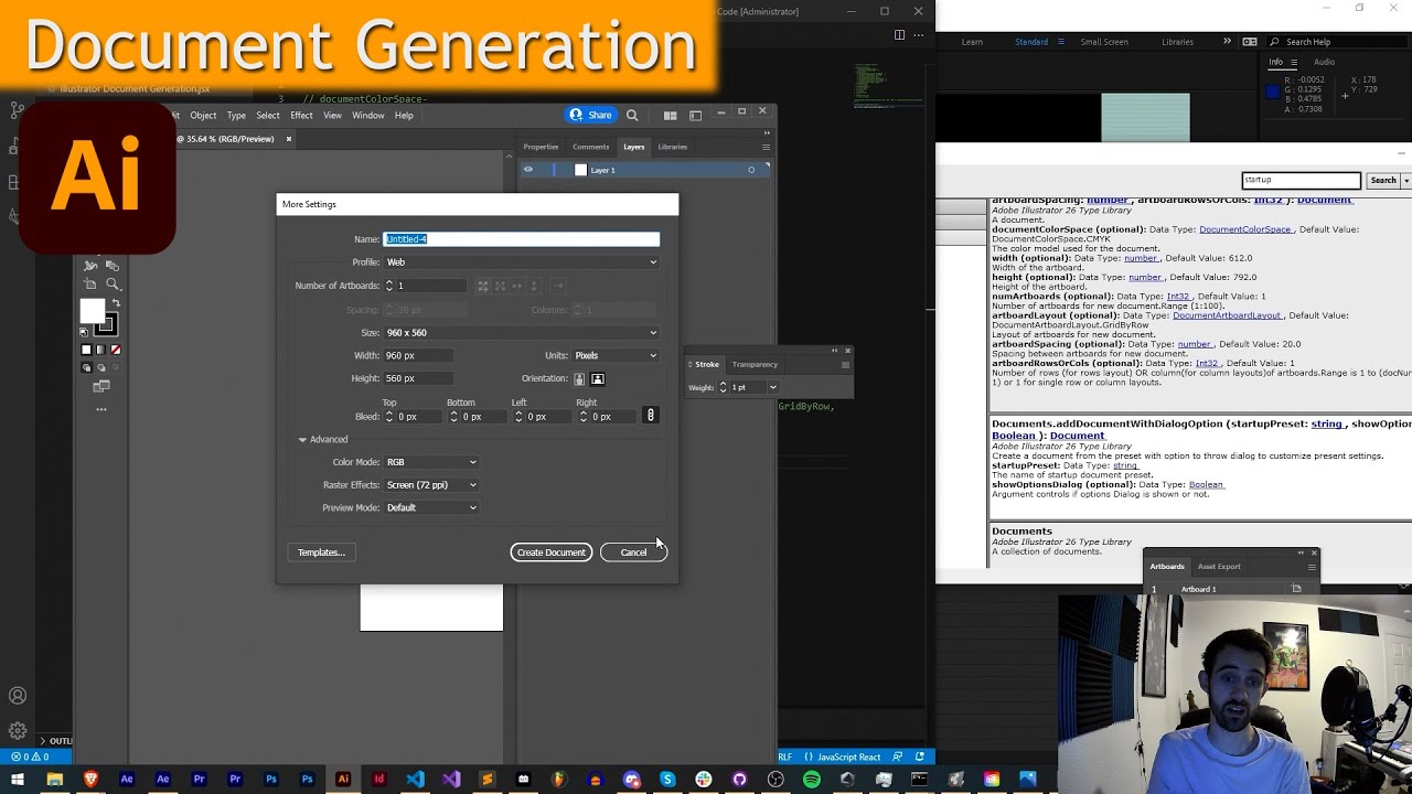 Illustrator Scripting QuickTip - Document Generation