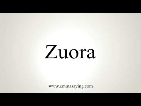 How to Pronounce Zuora