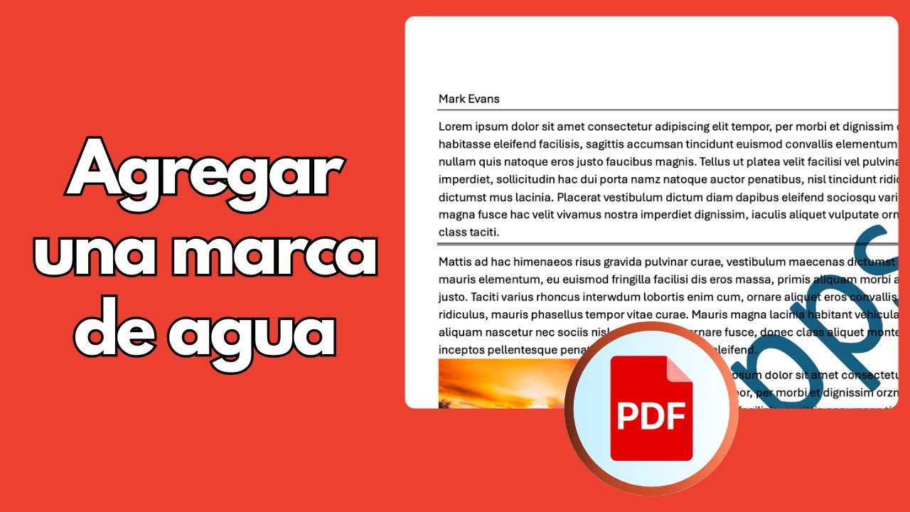 Cómo agregar una marca de agua a PDF - Tutorial