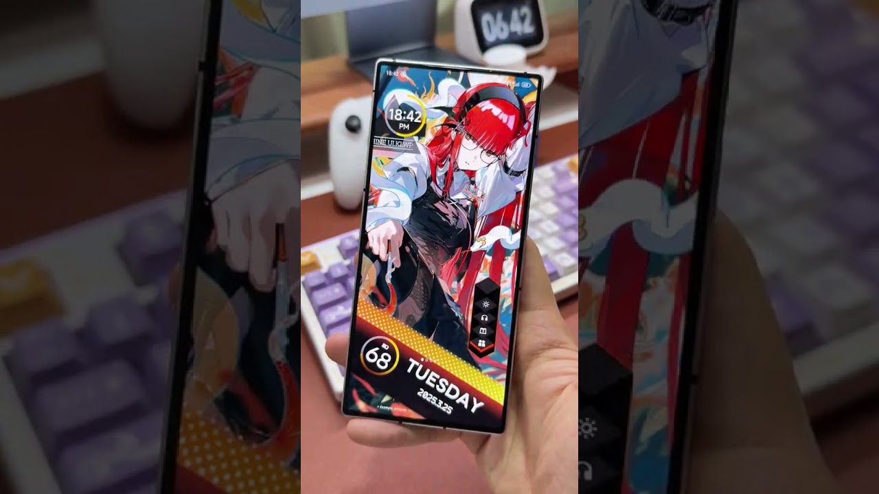 edze ui like theme for klwp #tranding #animeotakku #smartphone #klwp #homescreensetup #dekuiuto