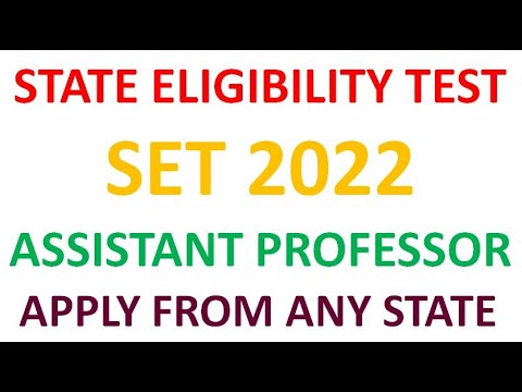 STATE ELIGIBILITY TEST | SET 2022 NOTIFICATION OUT