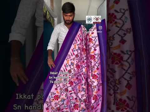 Exclusive designer ikkat patan patola saree with Silkmark and HANDLOOM mark certified #patolasarees