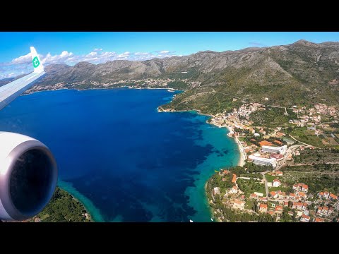 Dubrovnik Airport beautiful approach! Boeing 737-800 Transavia 4K 60FPS