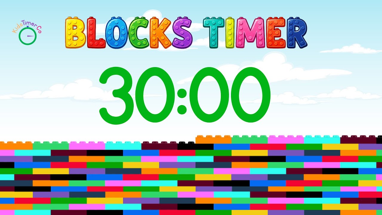 30 Minute Timer for Kids Classroom | Blocks Visual Timer 🧱