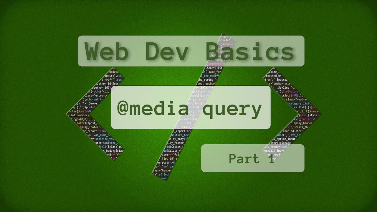 Web Dev Basics - @media query - part 1