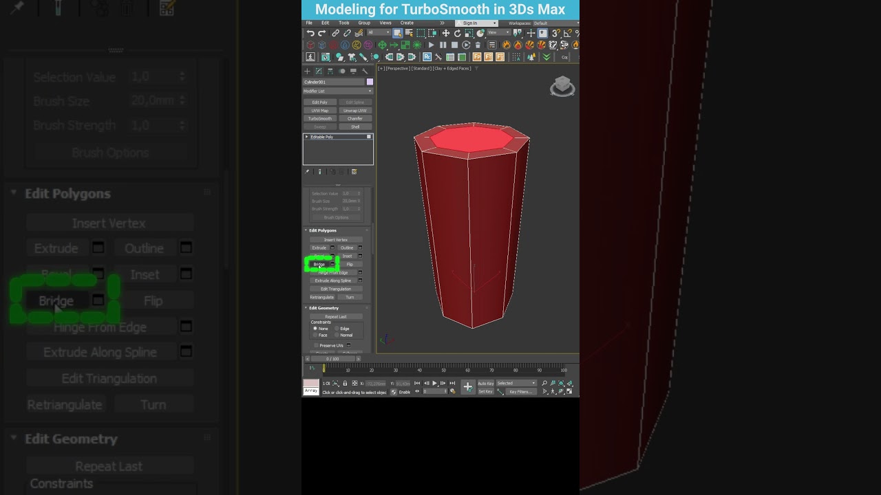 Modeling for TurboSmooth in 3Ds Max #shorts #3dsmax #modeling