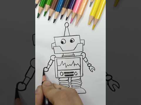 He to draw easy Robot || project drawing for kids