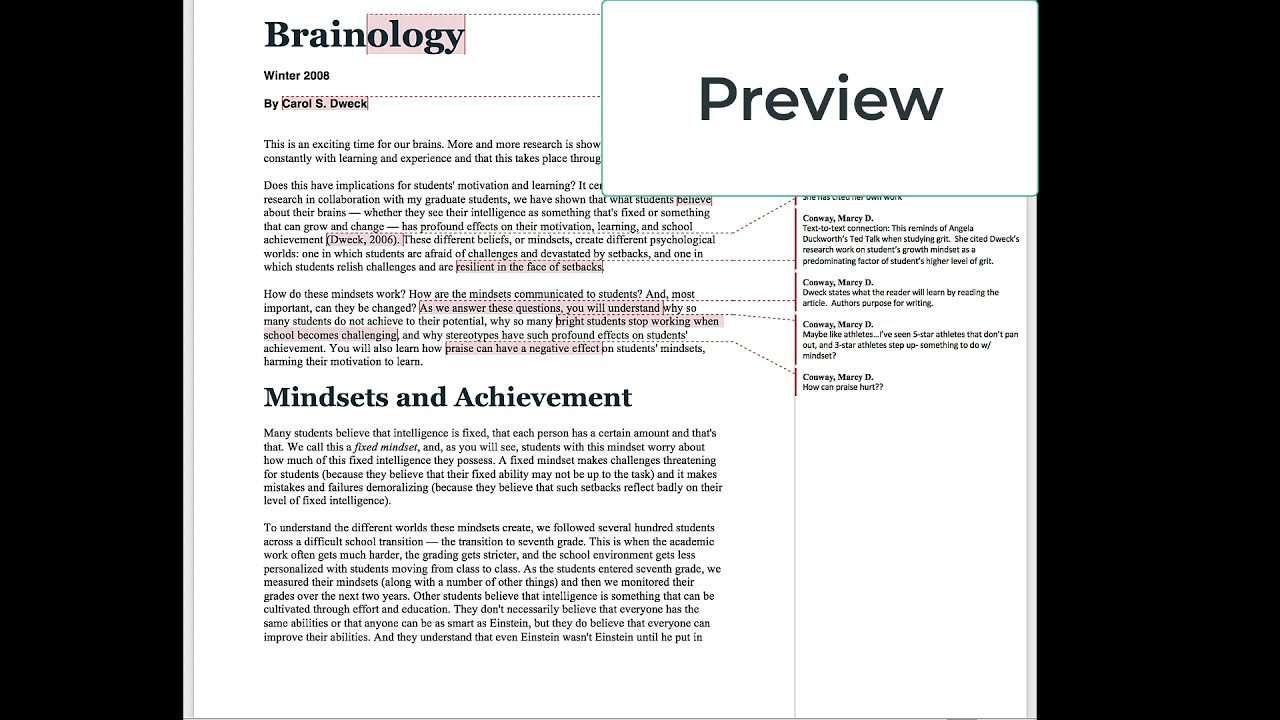 How to Preview a Text or Article