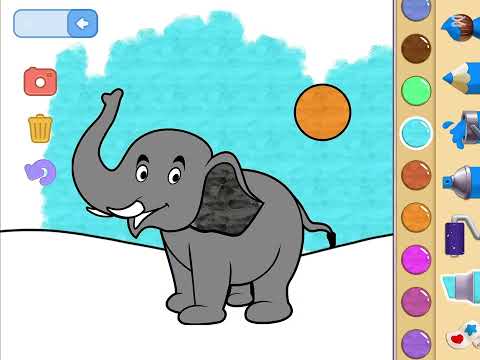 🎨 Fun Elephant Colouring Game for Kids! ✨ | Animated Colouring & Painting Adventure