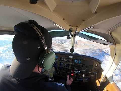 VFR approach and landing into Great Falls International Airport (KGTF), Montana.
