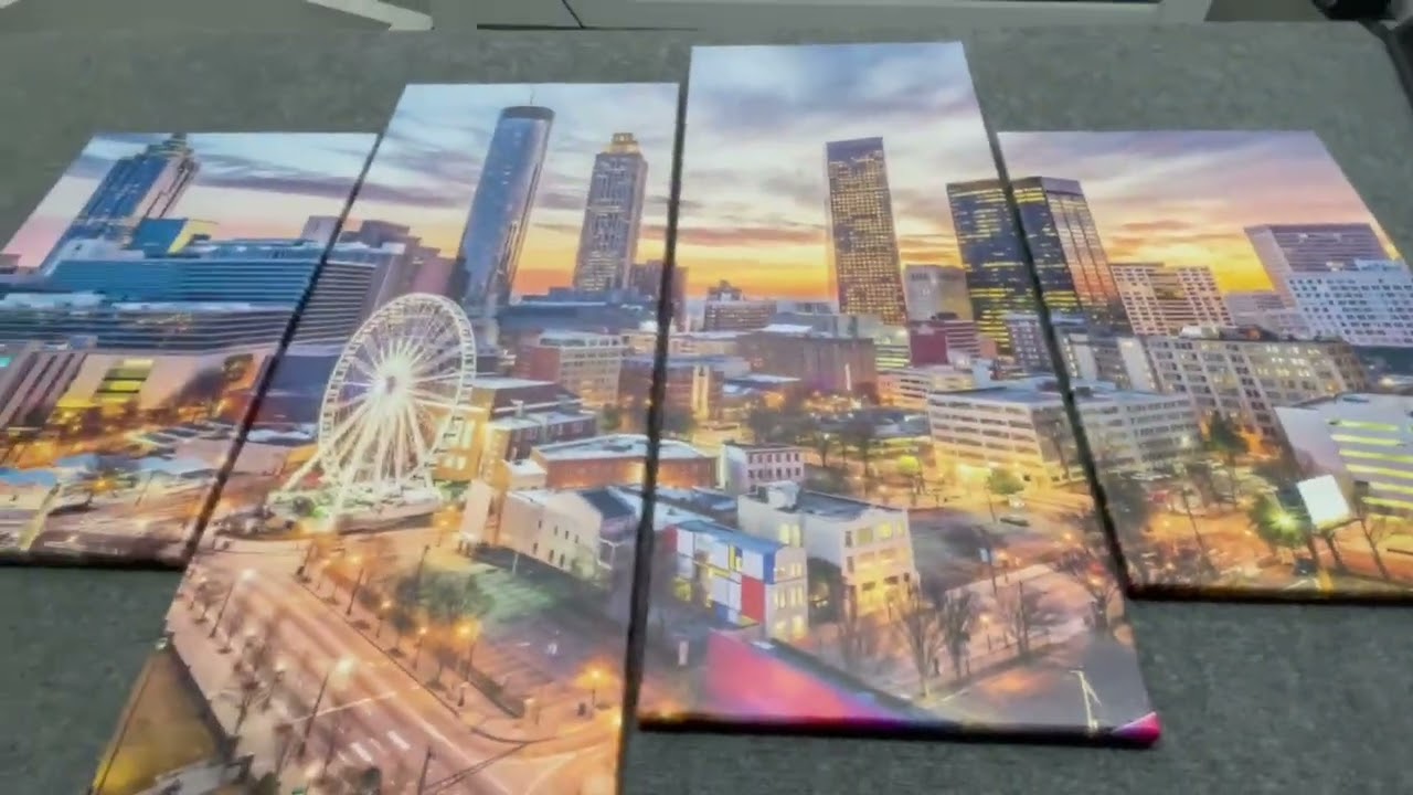 ATLANTA SKYLINE CANVAS WALL ART SET